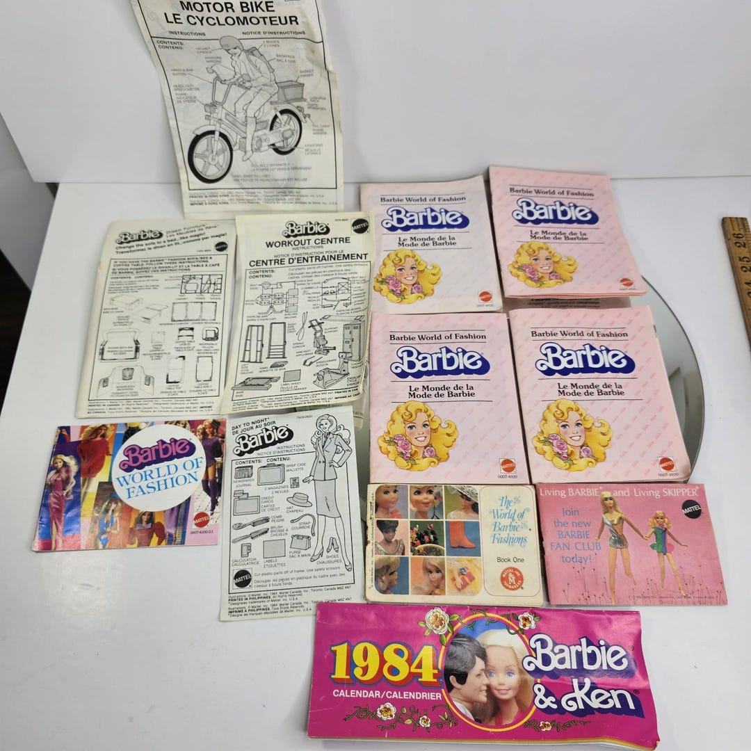 1960s-80s Barbie Calendar, Pamphlets, Instructions Etc Ephemera - Etsy