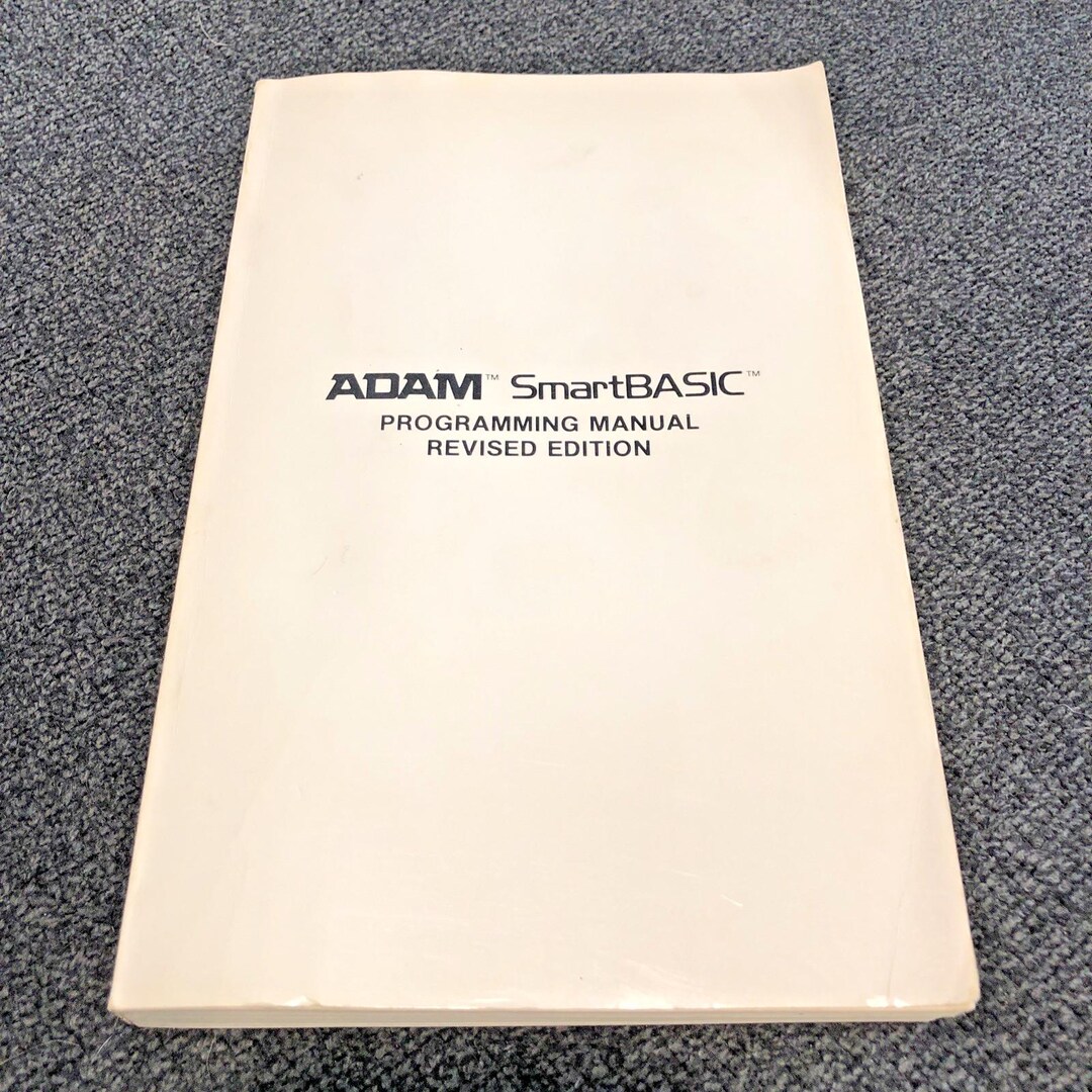 Coleco ADAM Smartbasic Programming Manual Revised Edition 1984 Computer ...