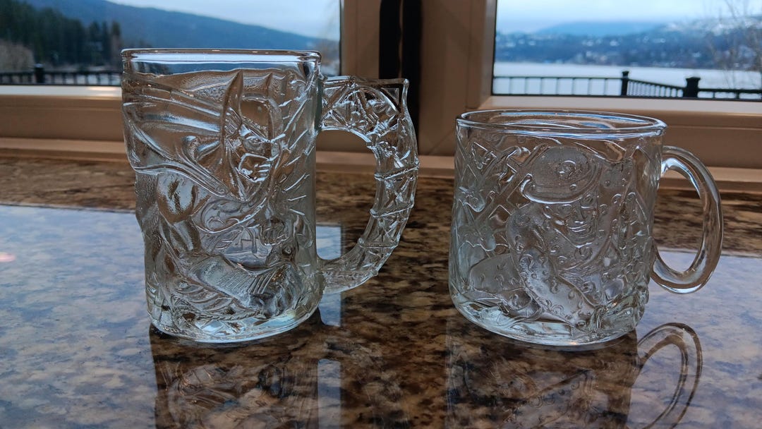 1995 Mcdonalds, BATMAN FOREVER, Batman & Riddler Promo Glasses VINTAGE ...