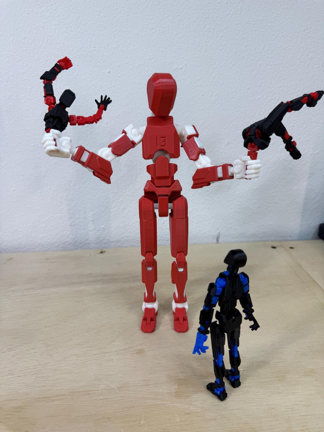 3D Printed Dummy 13 Action Figure: Large, 12" With Swords, Knifes, Guns ...