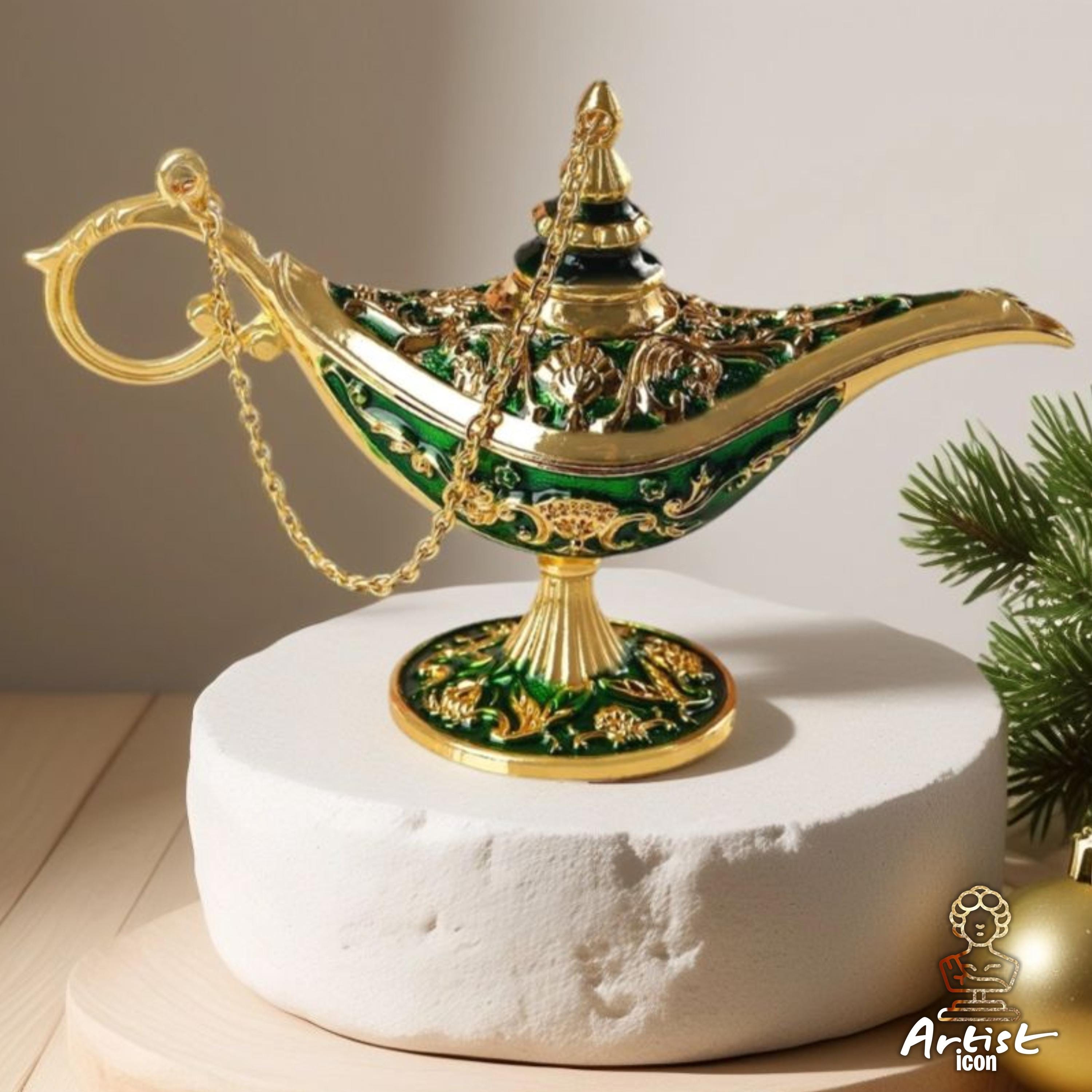 Wishing Lamp Vintage Magic Lamp Arabian Style Lamp Home Ornament Office ...