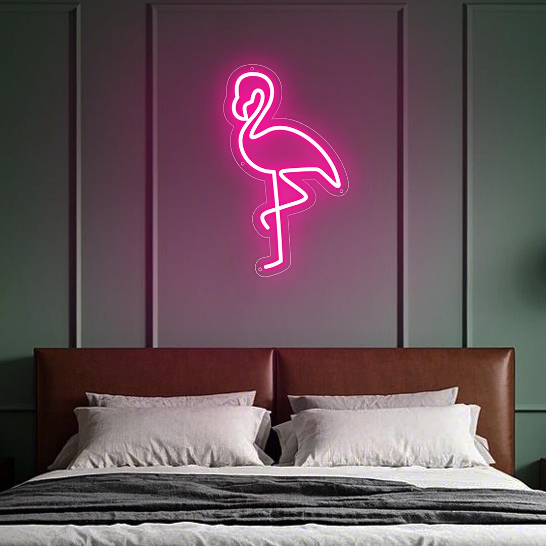 Flamingo Neon Sign Custom Animal Neon Sign Led Light Sign Bedroom Neon ...