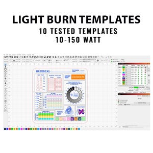 Laser Calibration Pack, Lightburn Material Test Files, Laser Engraving ...