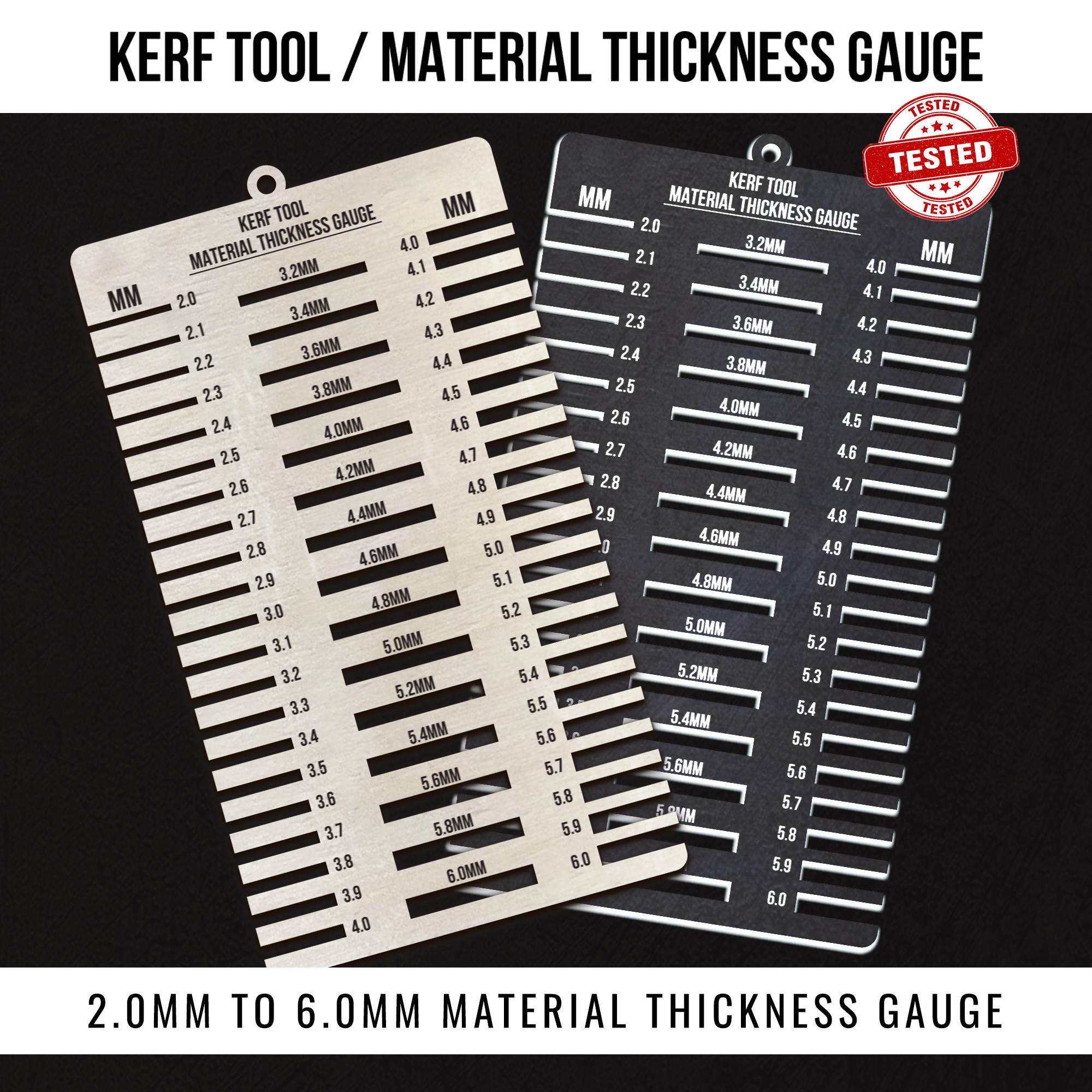 Kerf Finder SVG, Laser Kerf Tools SVG, Laser Kerf SVG Cut File, Kerf ...