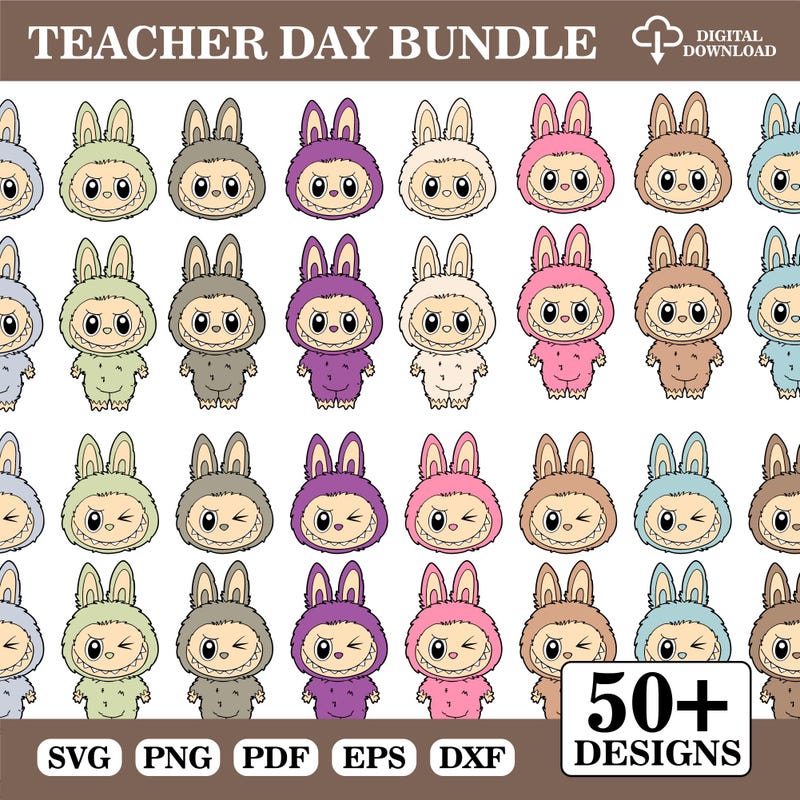 Printable Labubu Stickers - Etsy