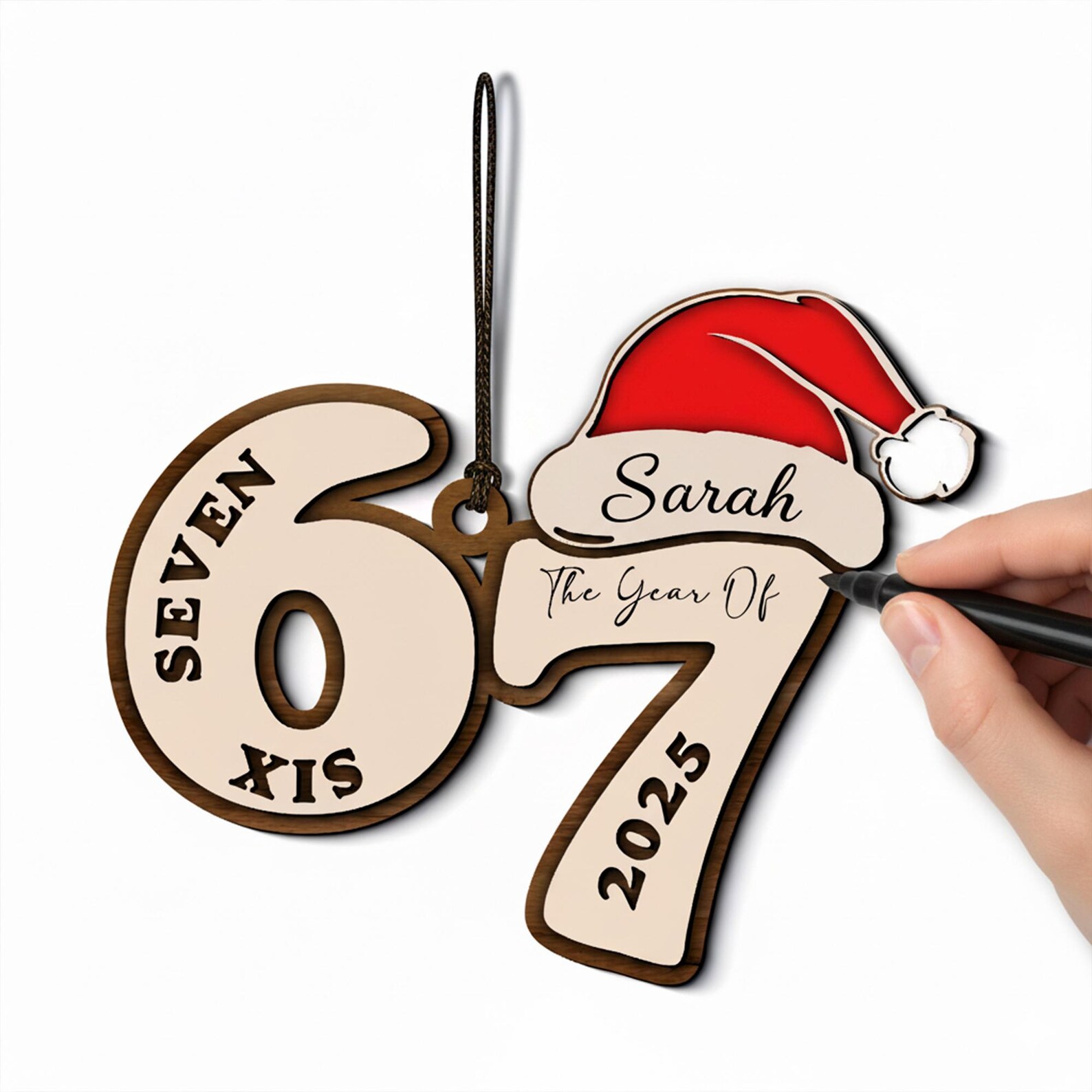 67 Ornament Gen Z Slang Teen, Custom Name 67 Ornament Cut File , Six ...