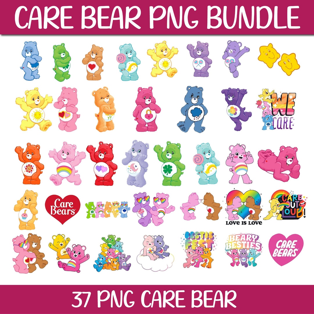 Paquete de insignias PNG de los Osos Cariñositos, clipart de oso ...