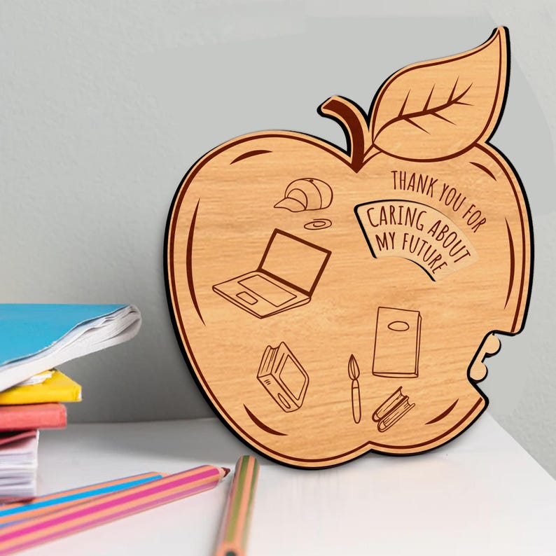 Personalized Teacher Apple Appreciation Thank You Svg Laser Cut File ...
