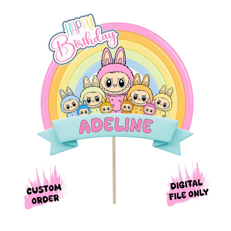 Labubu Cake Toppers - Etsy
