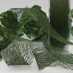Dark Moss Green Net Ribbon 1.5" Wide BY THE YARD - Etsy