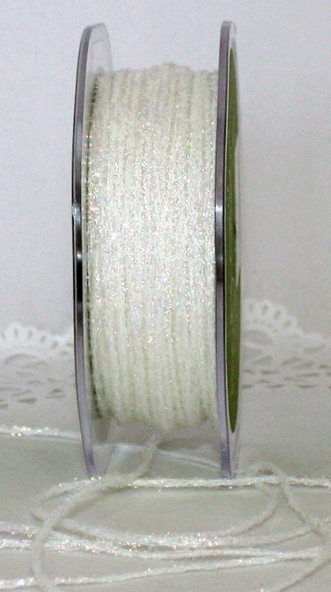 White Glitter Twine: 1/8" Sparkle Metallic String - by the Yard - Etsy