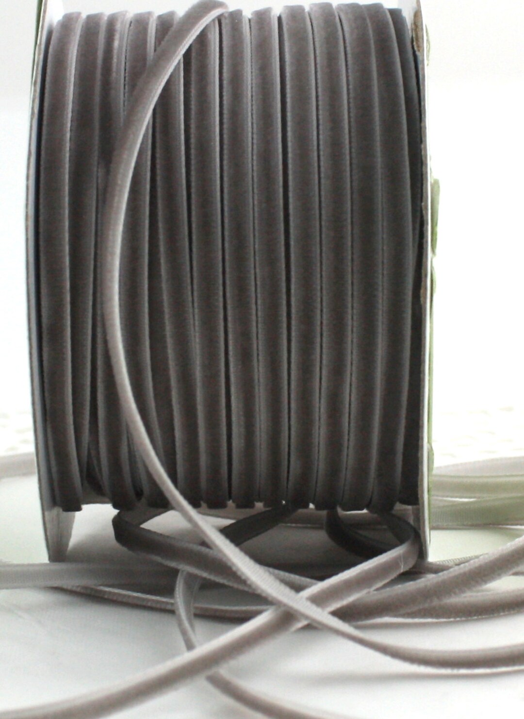 Silver Gray Velvet Ribbon 1/8” Wide BY THE YARD - Etsy