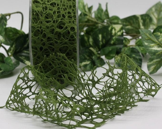 Olive Web Ribbon 2 Wide BY THE YARD, Pantone Olive - Etsy