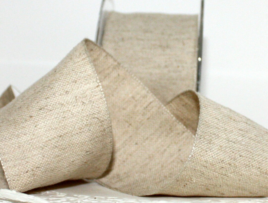 Linen Look Ribbon 2” Wide BY THE YARD - Etsy