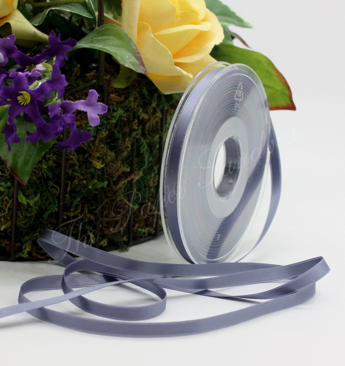 Dusty Blue Satin Ribbon 5/8 Wide BY THE YARD Double Faced - Etsy