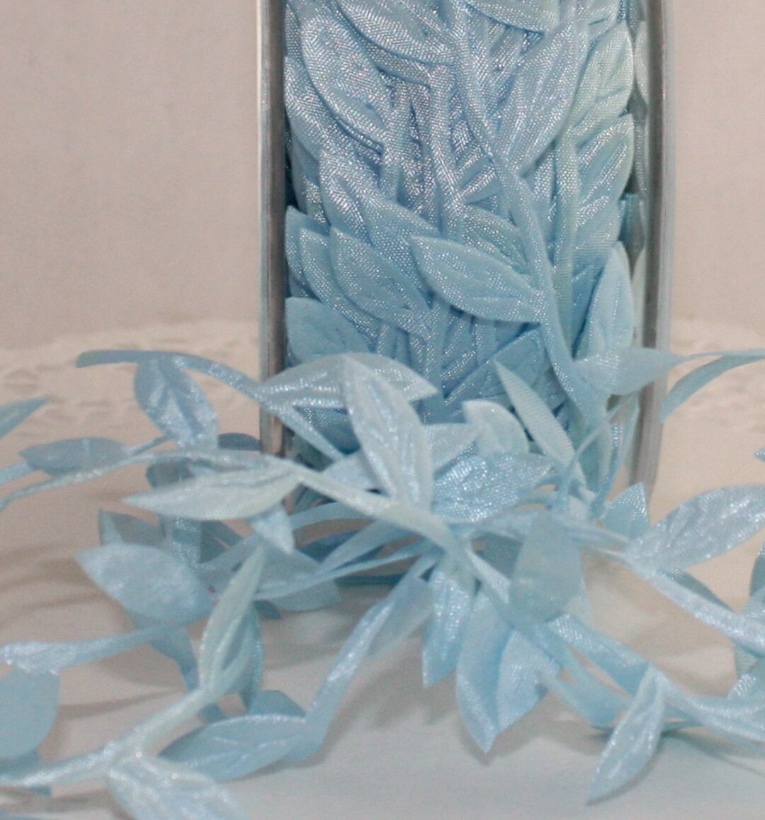 Blue Leaves Ribbon Trim 1/4" Wide BY THE YARD - Etsy