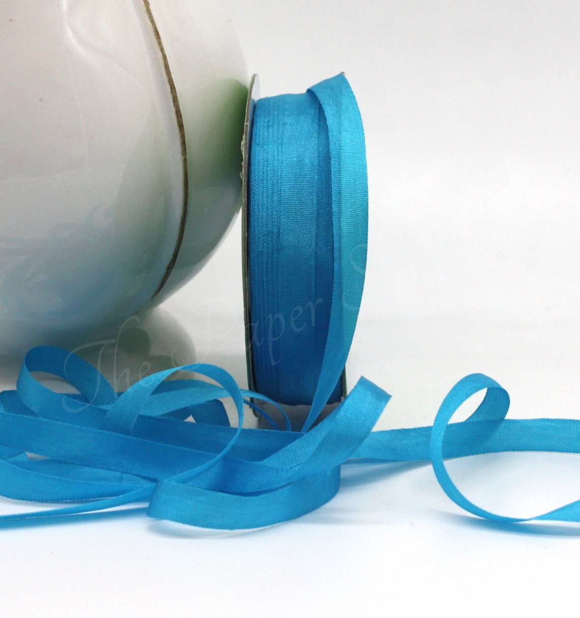Atomic Blue Silk Ribbon 1/4 Wide by the Yard Pantone Atomic - Etsy