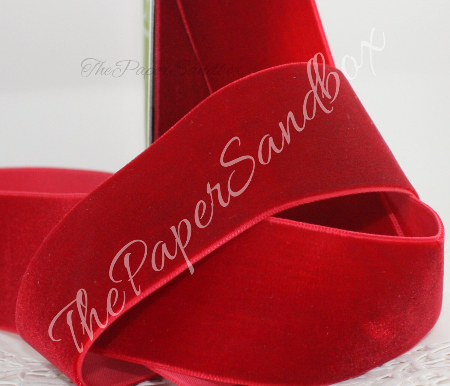 Wide Red Velvet Ribbon 1.5 wide by the yard | Etsy