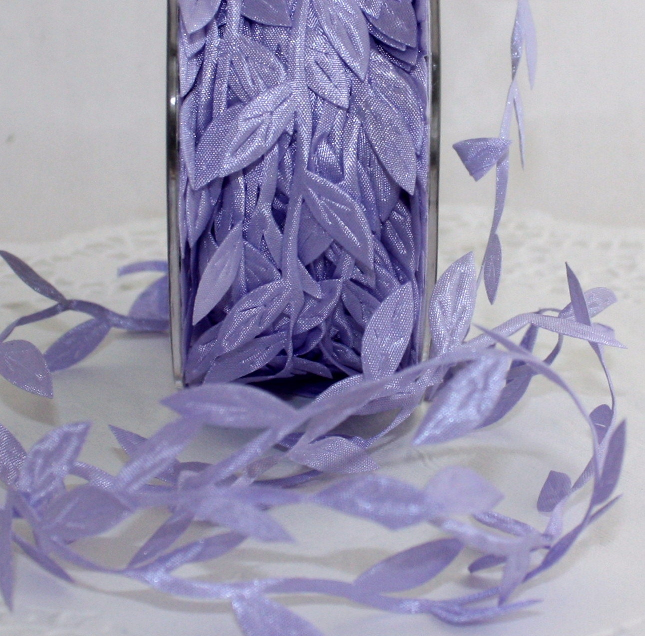 Lavender Leaves Ribbon 1/4 Wide BY THE YARD - Etsy