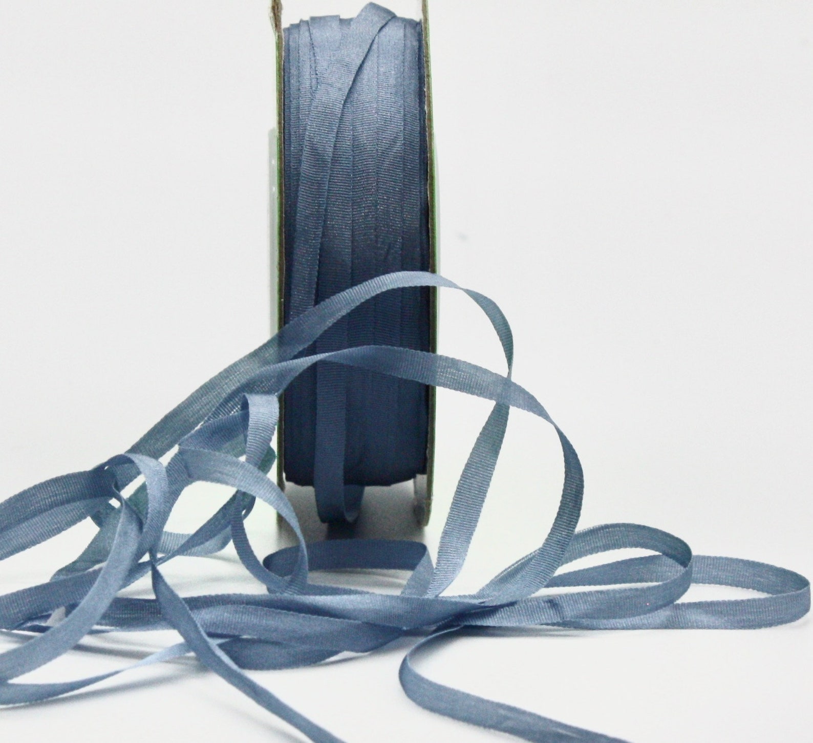 2 Yards Dusty Blue Silk Ribbon 1/8 Wide - Etsy