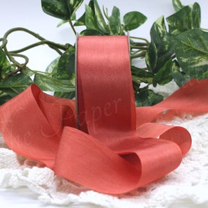 Ginger Silk Ribbon 1/4 Wide BY THE YARD, Pantone Ginger - Etsy