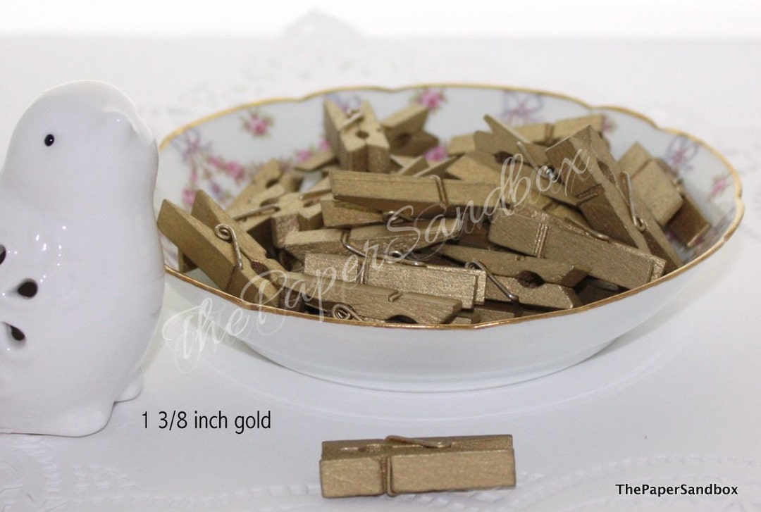 Matte Gold Clothespins: 1.5 Inch Banner Clips - Etsy