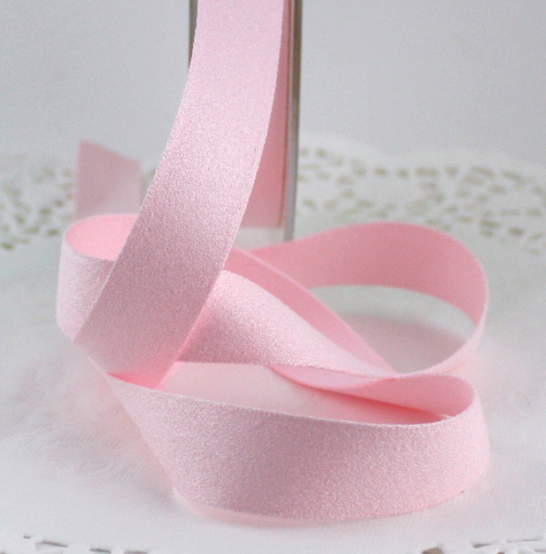 Pink Faux Suede Ribbon 5/8” Wide BY THE YARD Double Faced Ribbon - Etsy