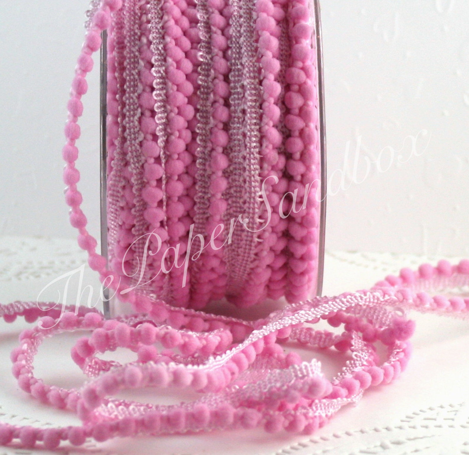 Pink Mini Pom Pom Trim 1/8 Wide by the Yard Pink Pom - Etsy