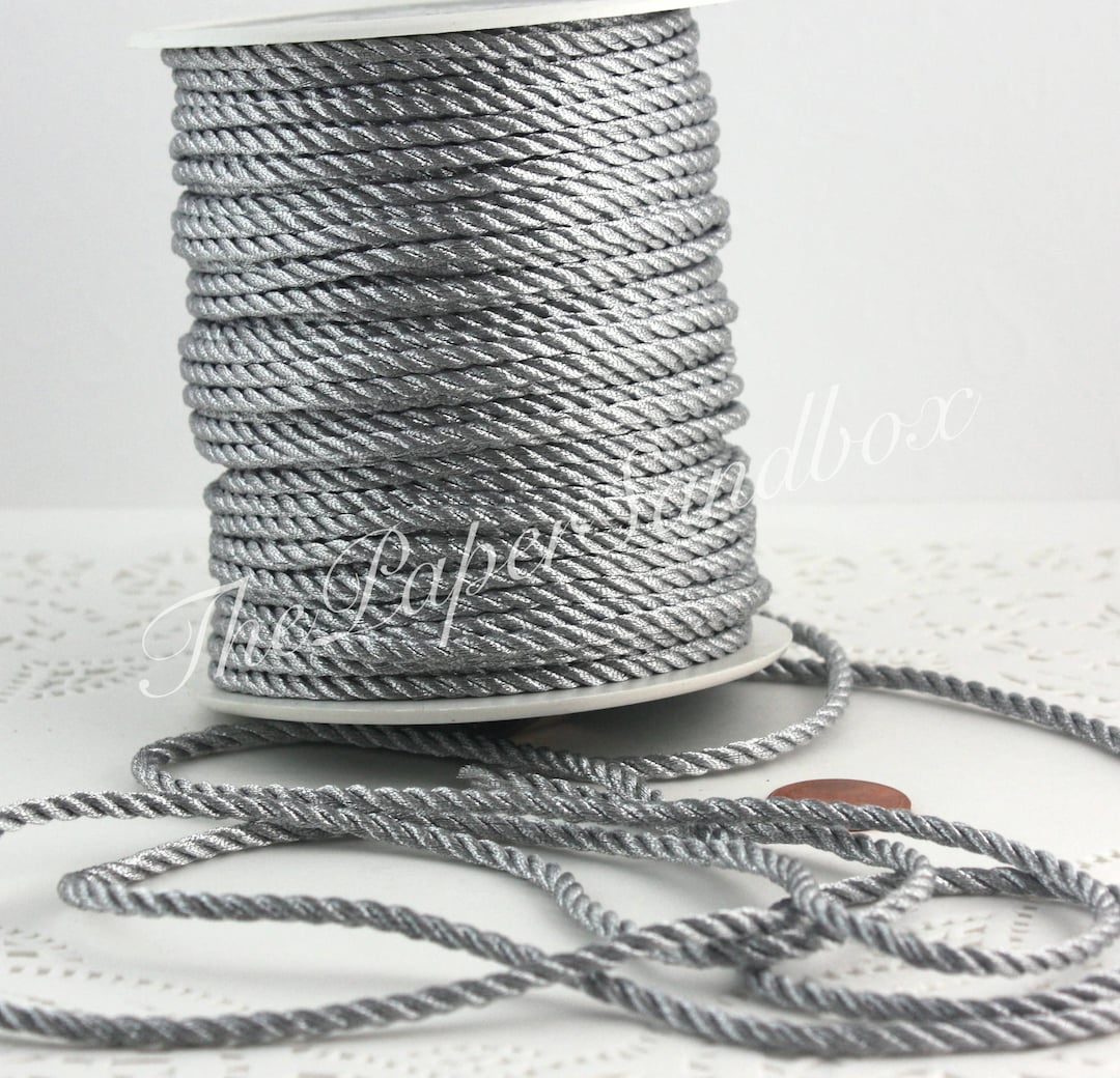 2mm Silver Rope Cord by the Yard, Metallic Cord - Etsy