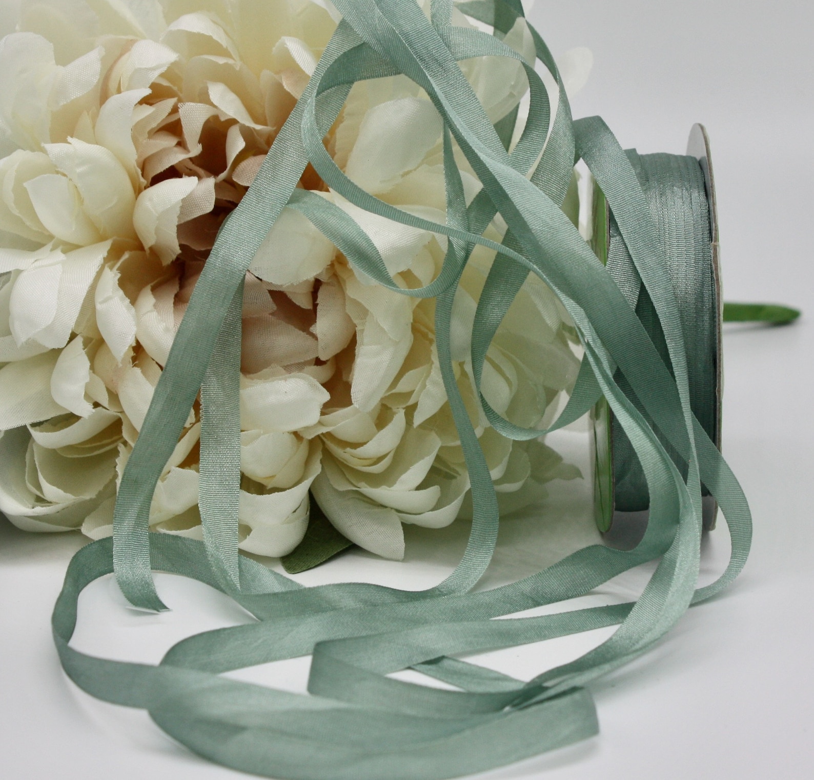 Jadeite Silk Ribbon 1/4 - 1/2" Nch Wide Pantone Jadeite - Etsy