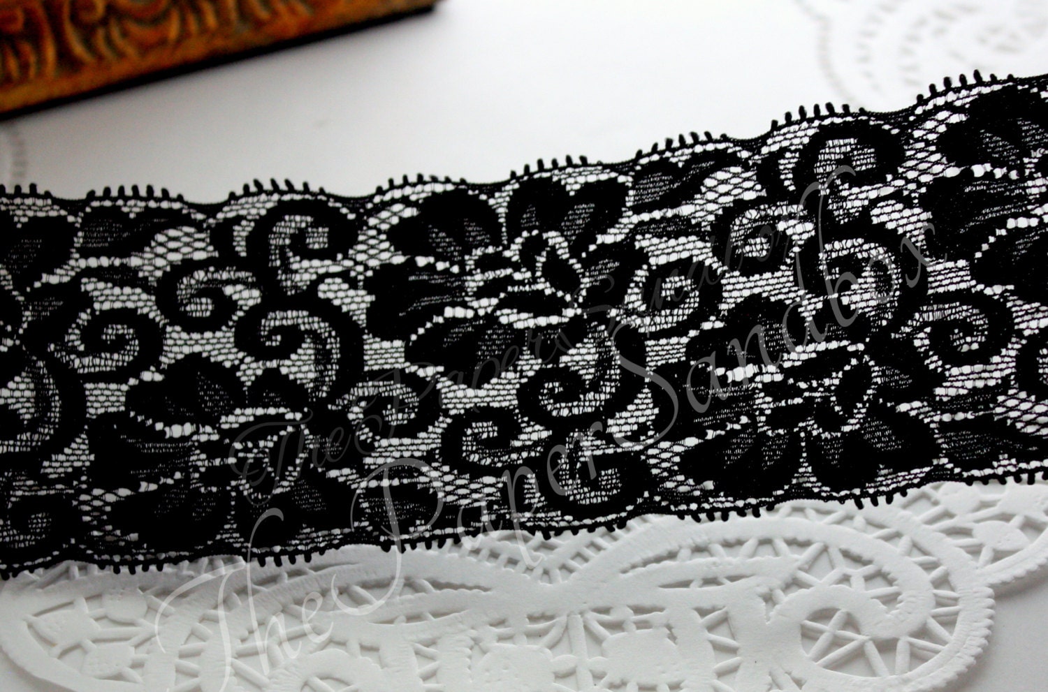 Black Stretch Lace 2.5 Inches Wide by the Yard - Etsy