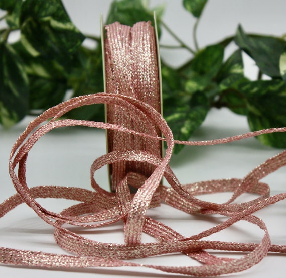 Rose Gold Metallic Flat Braided Trim 3/16 Wide BY THE | Etsy