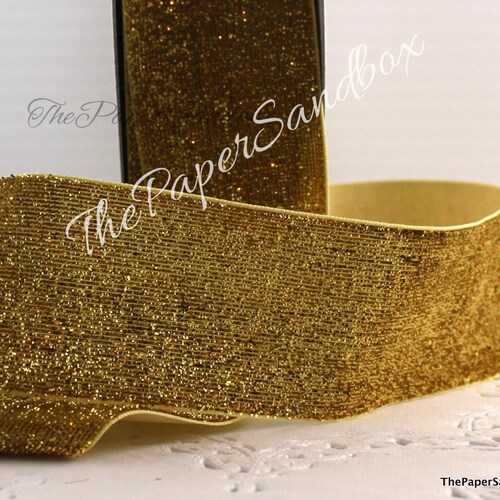 Gold Pine Tree Ribbon Trim 1 Inch Wide by the Yard | Etsy