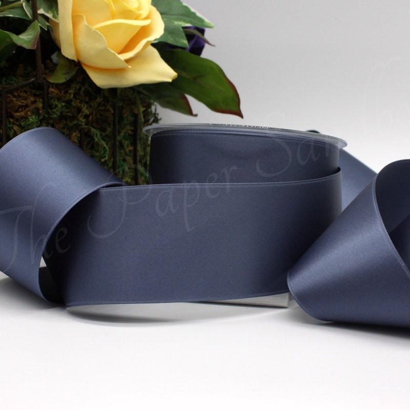Slate Blue Ribbon - Etsy