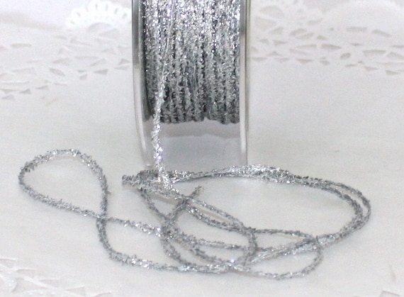 Silver Glitter String 1/8 Wide by the Yard | Etsy