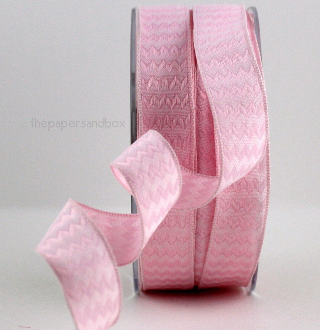 Wired Light Pink on Pink Ribbon 5/8” - 1.5" Wide BY THE YARD - Etsy