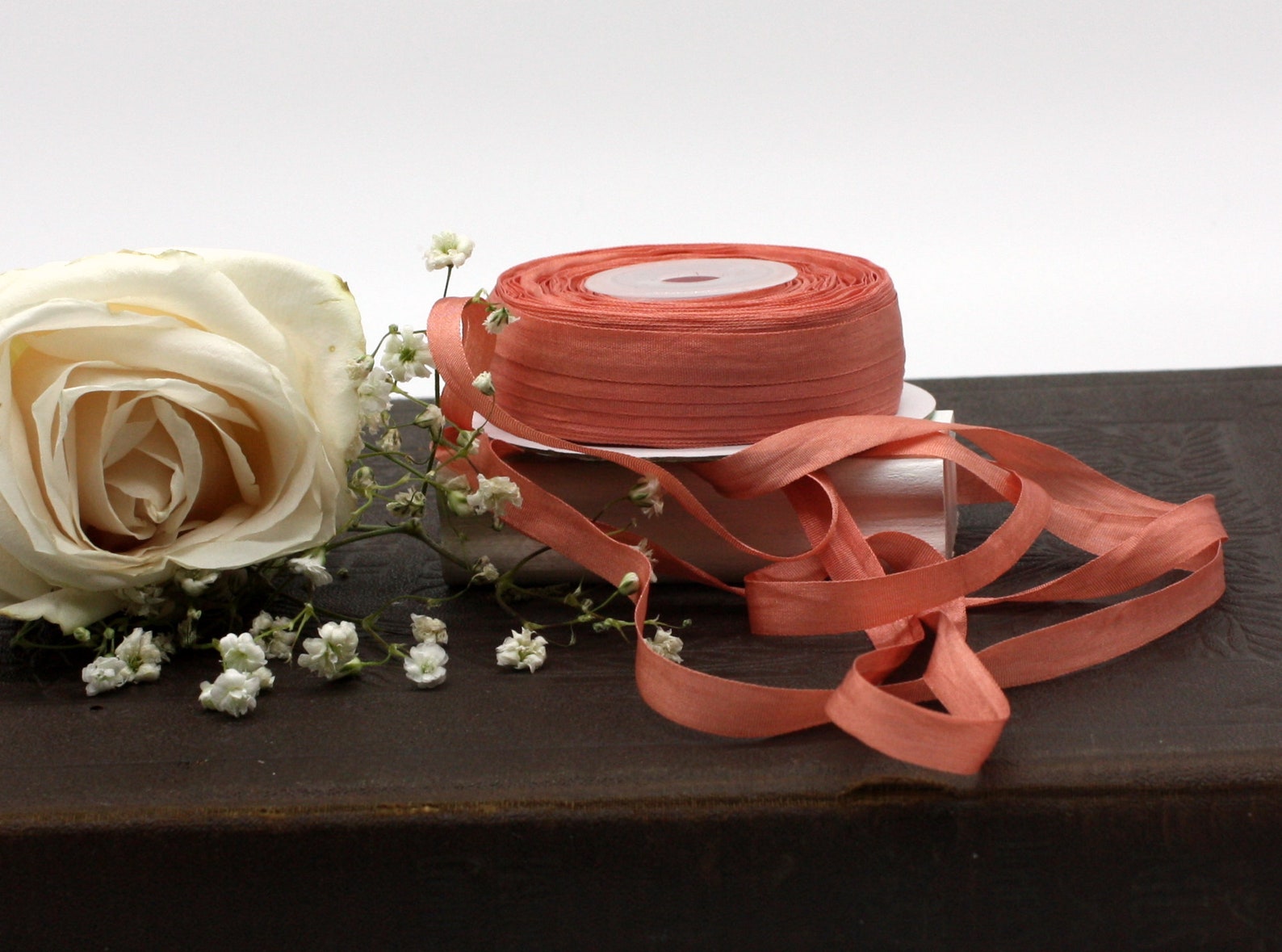 Ginger Silk Ribbon 1/4 Wide BY THE YARD Pantone Ginger - Etsy