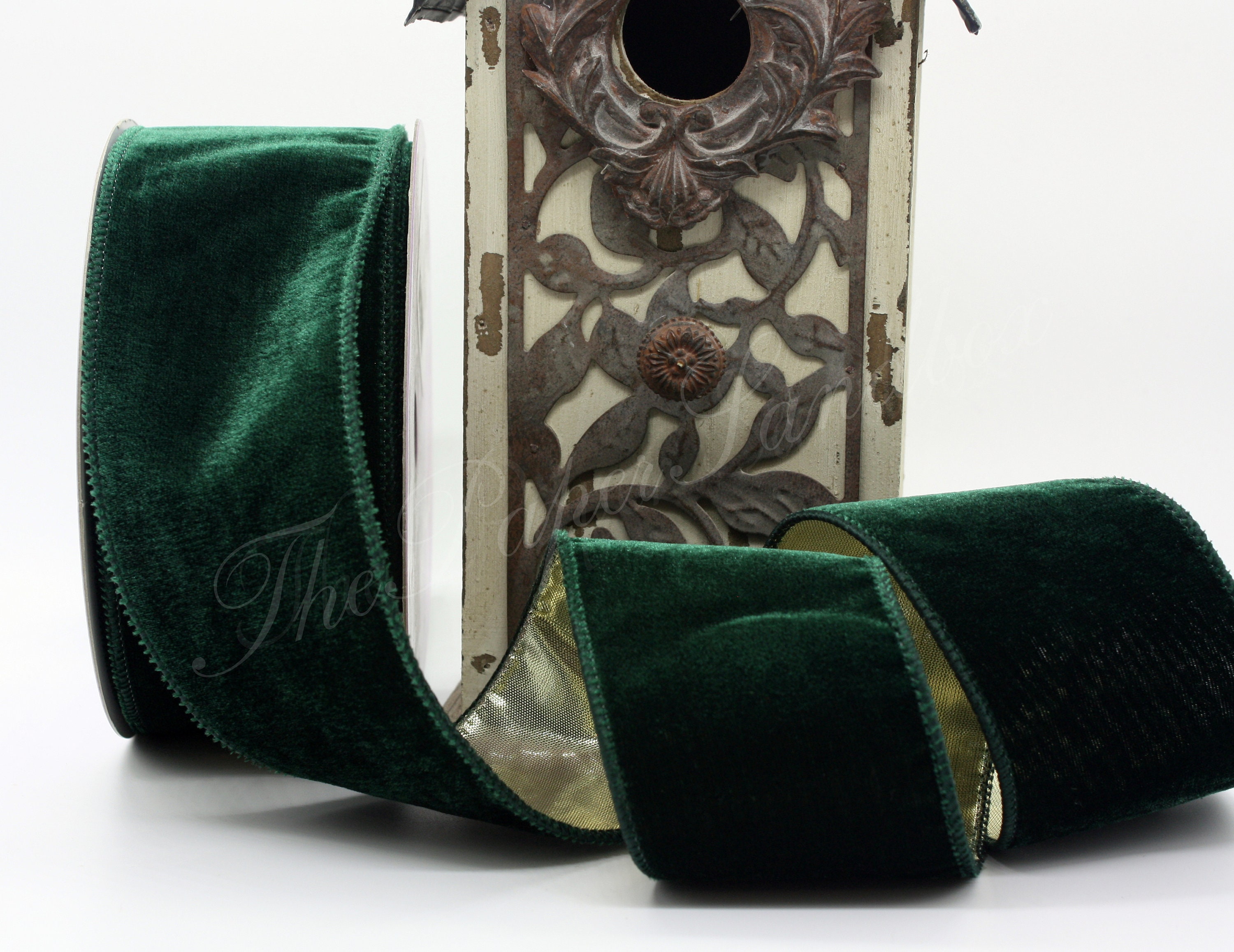 Wired Burnt Orange Velvet Ribbon 2.5 Wide BY THE YARD | Etsy