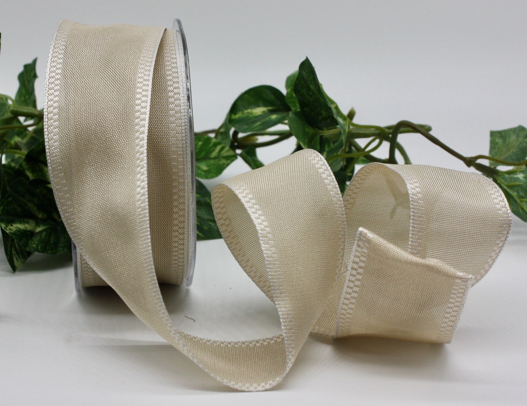 Wired Ivory/white Ribbon 1.5 Wide by the Yard - Etsy