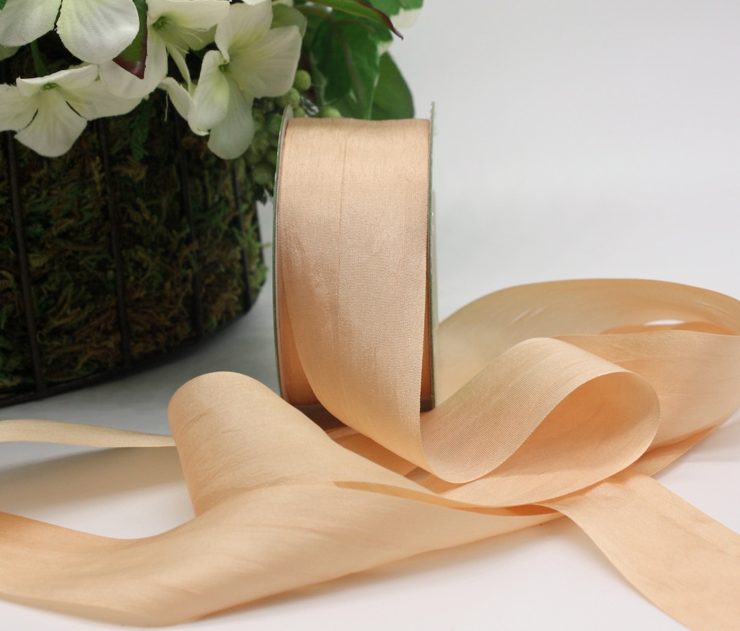 Peach Silk Ribbon 1/4" - 1.25” Wide BY THE YARD Pantone Bellini - Etsy