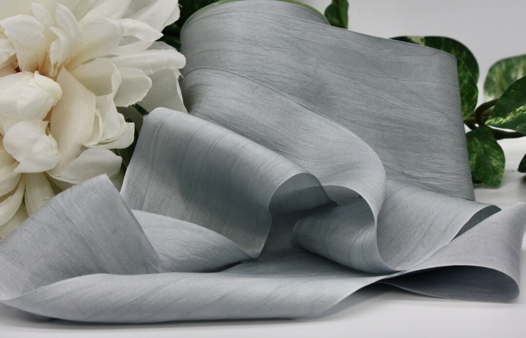 Gray Silk Ribbon 2 Wide BY THE YARD, Pantone Cool Gray - Etsy