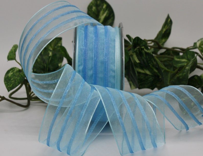 Wired Light Blue Pull Bow Ruffle Ribbon 1.5” Wide BY THE YARD - Etsy