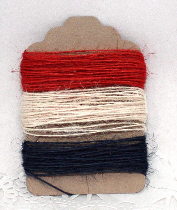 15 Yd. Red White Blue String Twine 5 Yd. Each Color | Etsy
