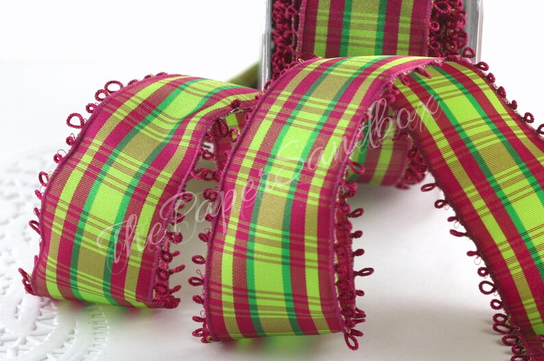 Wired Orange/yellow Plaid Ribbon 1.5” Wide BY THE YARD - Etsy