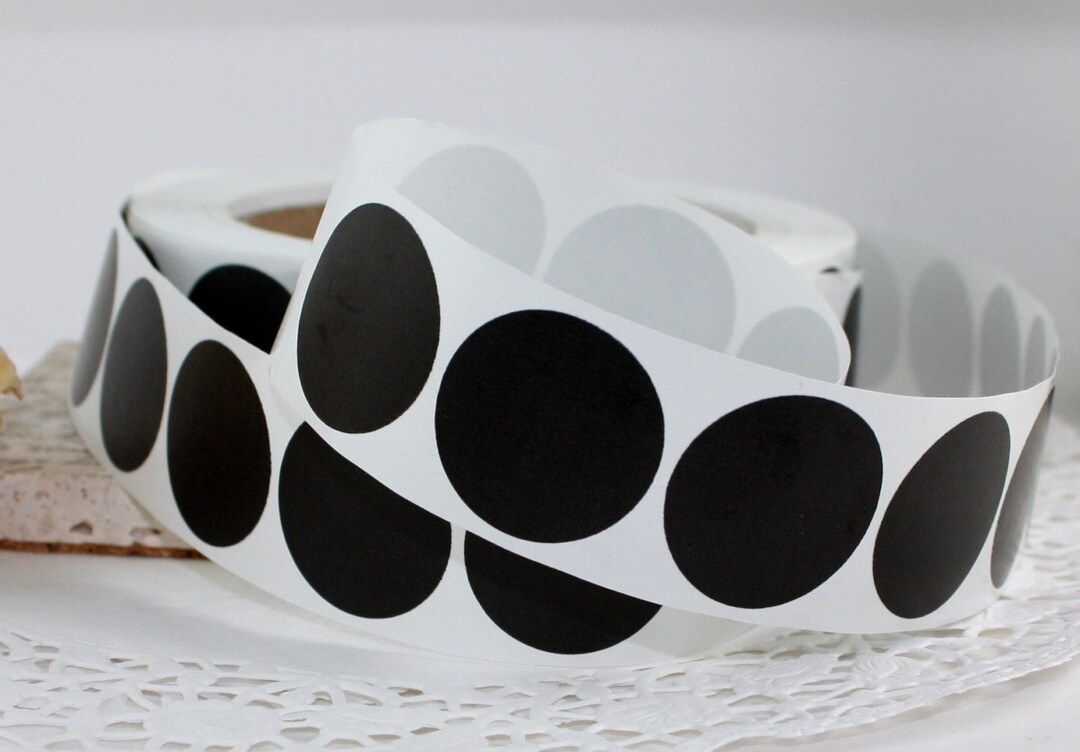 Black Seals 1 Inch Round Matte Black Stickers - Etsy