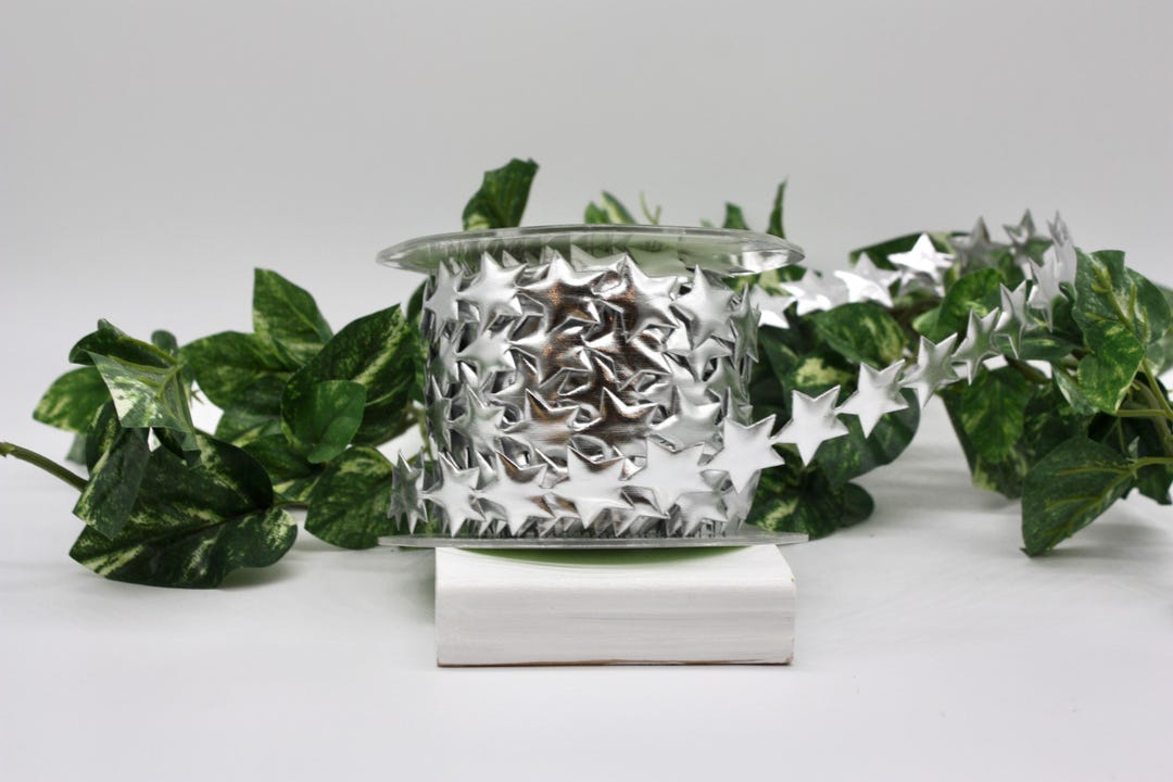 Silver Star Trim, Silver Stars 3/4” Wide BY THE YARD - Etsy