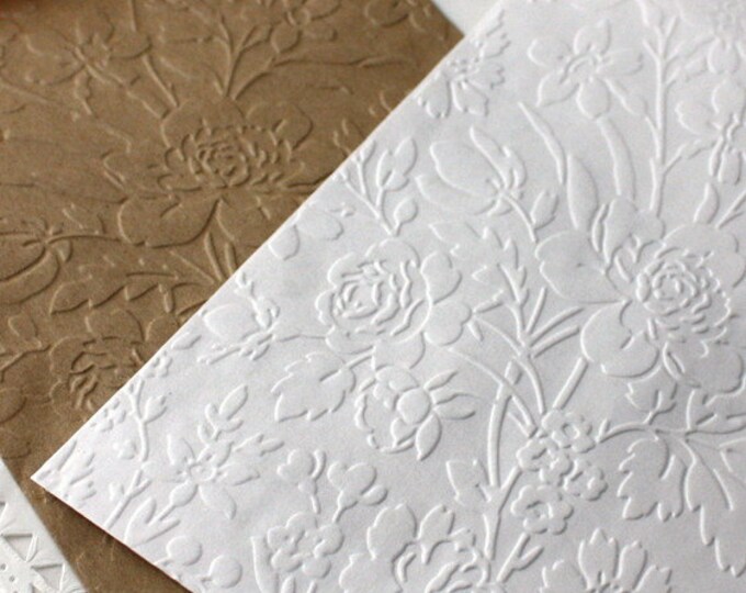 20 Wildflower Embossed Paper Bags Choice of Size/style - Etsy