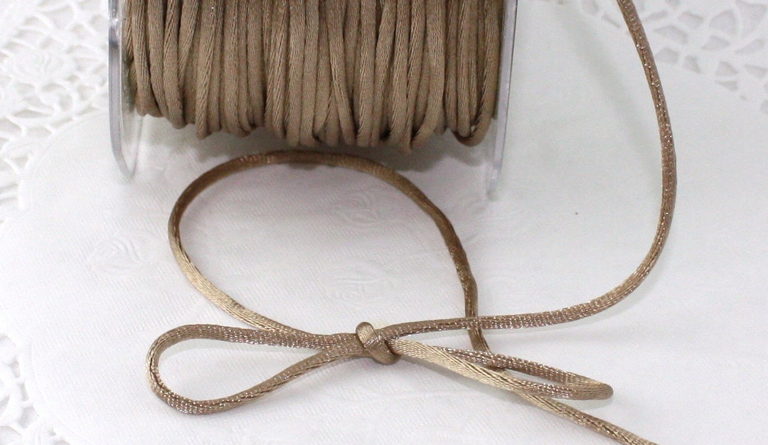 Taupe Satin Jewelry Cord String 1/8” Wide BY THE YARD - Etsy