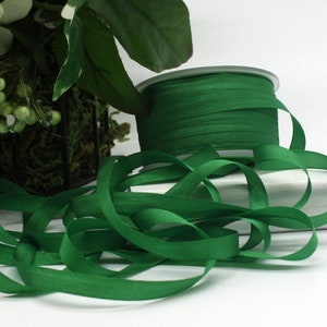 Green Silk Ribbon 1/4” Wide by the Yard - Etsy