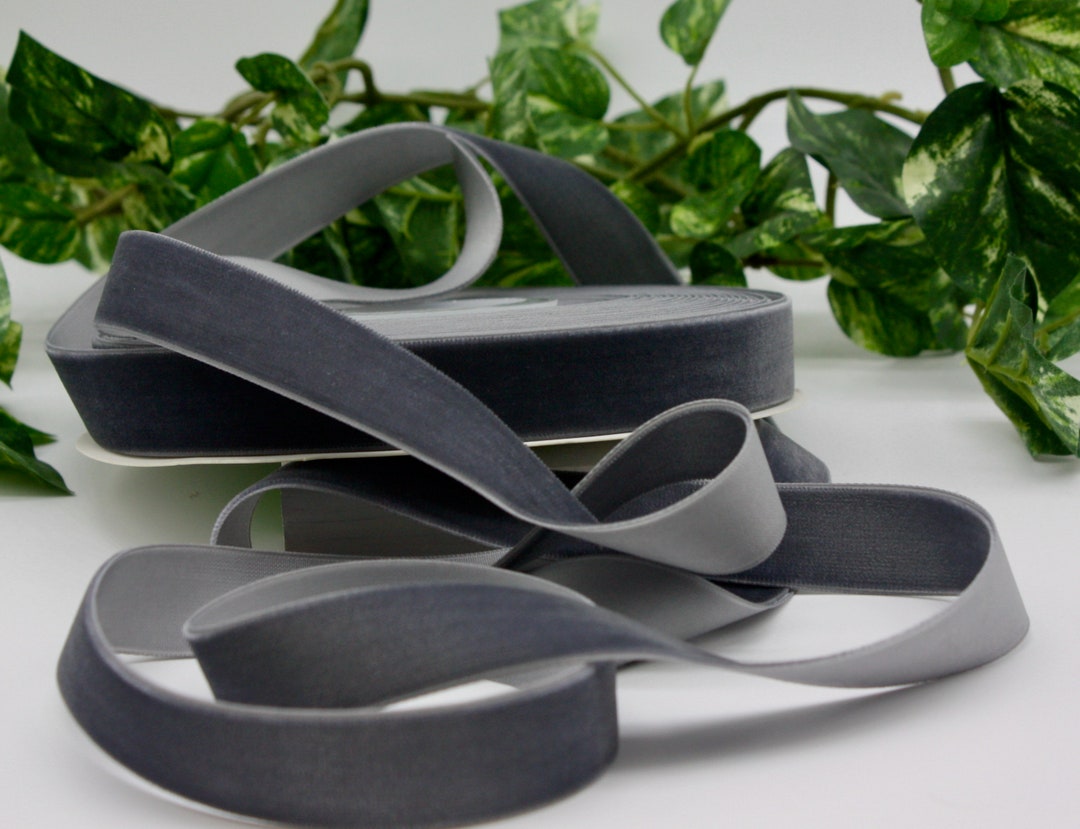 Charcoal Gray Velvet Ribbon 3/4" Wide by the Yard - Etsy